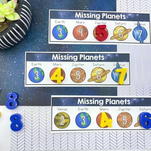 Space Math Center: Planets Missing Numbers Activity & Order the Planets ...