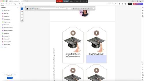 Editable End of Year Gift Tags from Teacher to Students - Graduation ...