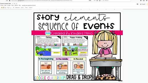 Story Element Sequence of Events for Google Slides Distance Learning