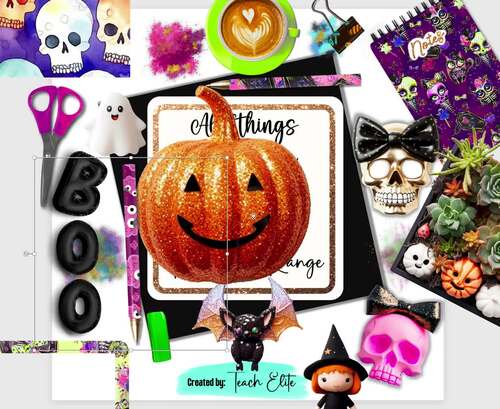 Halloween Mockup MOVEABLE clipart Mock-up png Stock images by Teach Elite