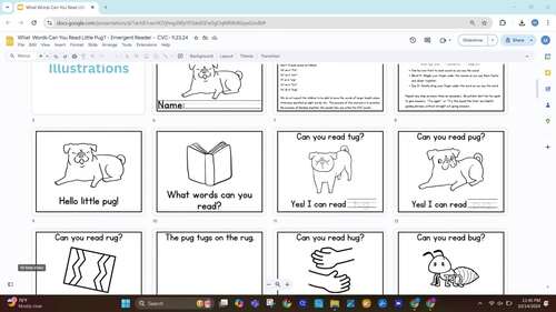 Emergent Reader Short Story Sight Word Booklet | Short U CVC Words ...