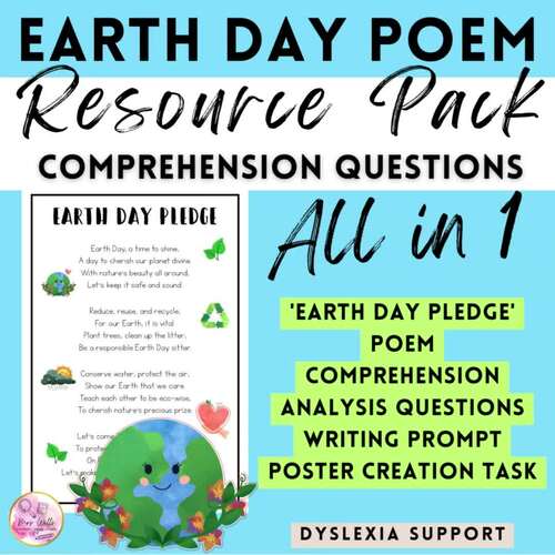 Earth Day Poem | Analysis Questions | Writing Prompt | Poster Task ...