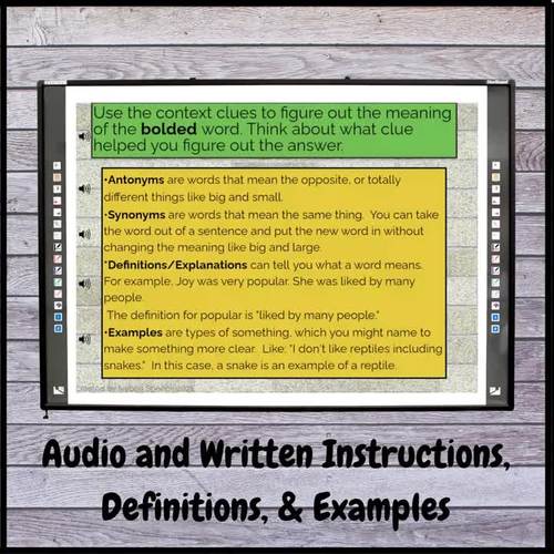 Context Clues Strategies Tier 2 Vocabulary Middle School Digital Boom ...