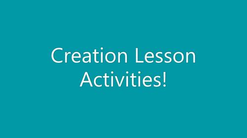 God Creation Story Activities Worksheets Kids by Smiling Students ...