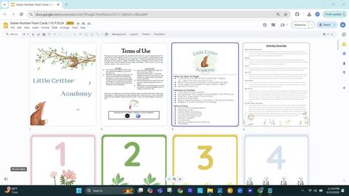 Numbers 1 to 10 Number Flash Cards | Easter Spring Activity | Math Booklets