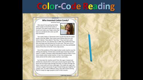 Science of Reading Comprehension Color-Coding Text Evidence - Grades 6-7