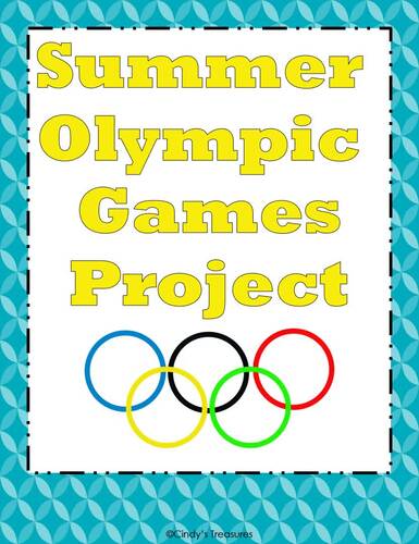 Summer Olympic Games Research Project by Cindy's Treasures | TPT