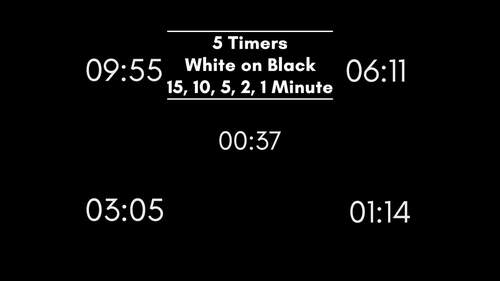 Black Timer - Silent, 15, 10, 5, 2, 1 Minute Options by Media Arts NJ