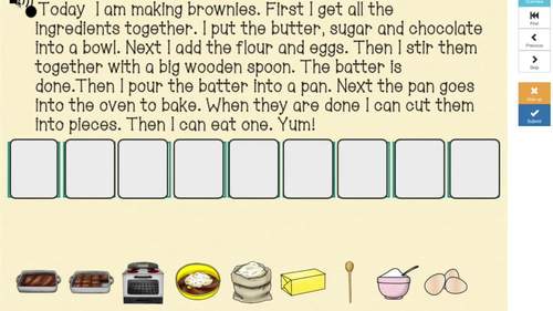 Sequencing Stories with Pictures 9 step Recipes Boom™ Digital Activity