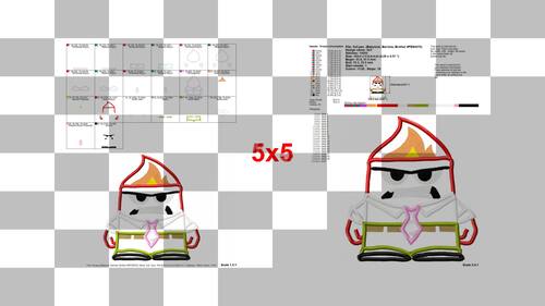 Anger Inside Out Applique Design 01 - Instant Download by Aneta H
