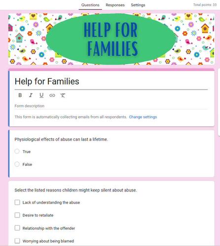 Family Relationships Health Unit Bundle | FACS | Google Forms | TPT