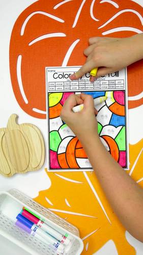 Color by Code: Fall Color by Number Activity for Number Sense | TpT