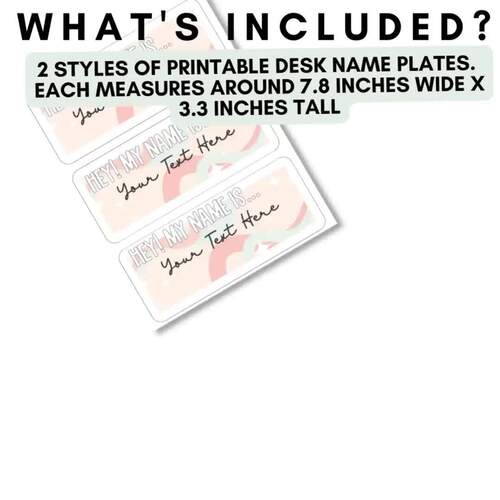 Calm Pastel Classroom Decor | Desk Name Plates | Editable | *NEW