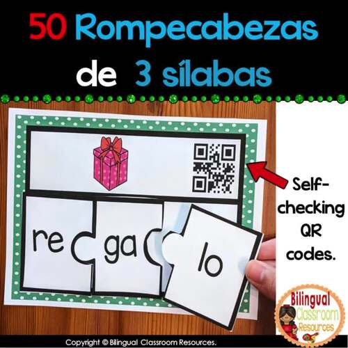 Rompecabezas de palabras de 3 sílabas para segmentación y conciencia ...