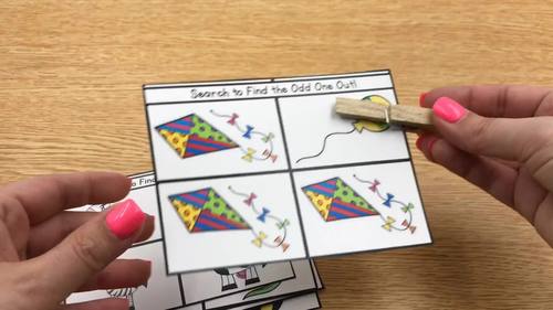 Visual Discrimination Odd One Out Cards by Tara West - Little Minds at Work