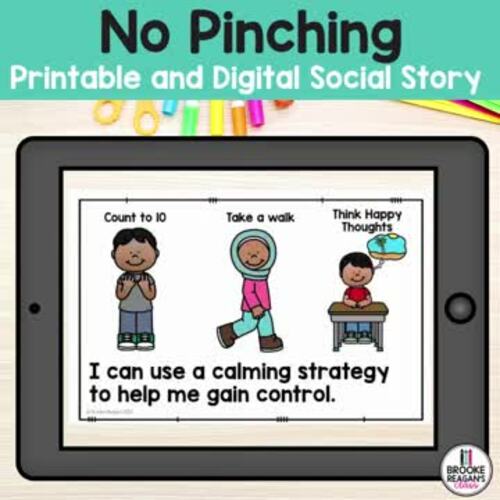 Social Story: No Pinching by Brooke Reagan | TPT