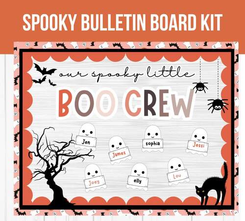 Boo Crew Halloween Bulletin Board Kit Fall Door Decor by Just For Me Prints