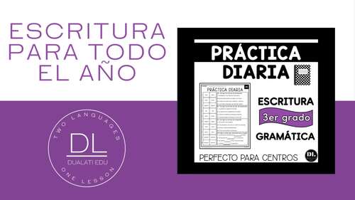 Práctica de Escritura | Para todo el año | Yearlong Spanish Writing ...