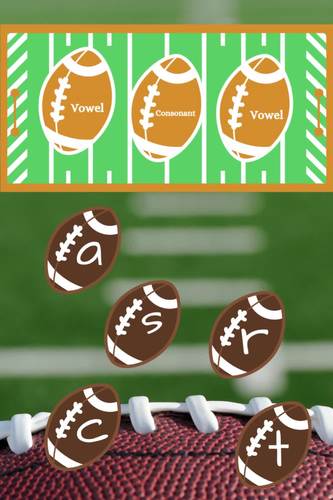 Super Bowl/ Football CVC Word Building Mat by Savorthemomlife | TPT