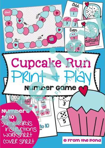 Odd and Even Numbers Math Game – Cupcake Run Activity by From the Pond