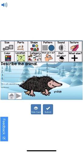 BOOM CARDS The Mitten Book Companion Sequence, Describe, Questions, Retell