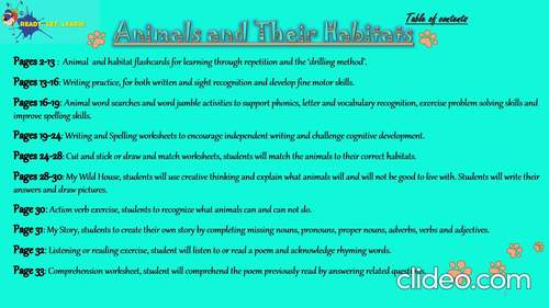 Animals and their Habitats Bundle Worksheets PDF by KinglishKids