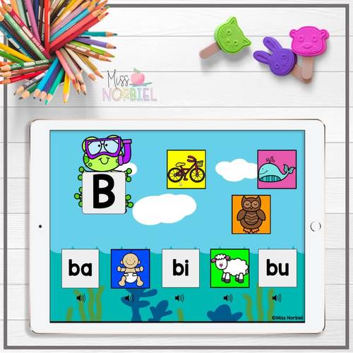 SILABAS INICIALES, BOOM CARDS, Spanish syllables, Distance Learning