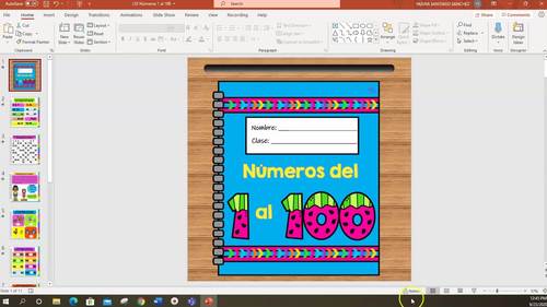 Libreta Interactiva- Números del 1 al 100 (Spanish Power Point) | TPT