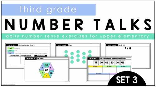 3rd Grade Number Talks | SET 3 | Strengthen Mental Math and Build ...