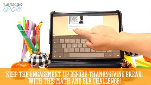 Digital and Printable Dishing Out Dinner Math and ELA Thanksgiving ...
