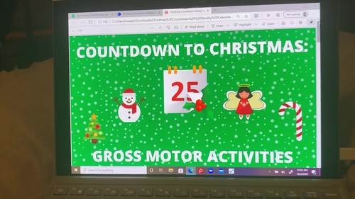 Christmas Calendar Countdown Challenge: Gross Motor Activities | TPT