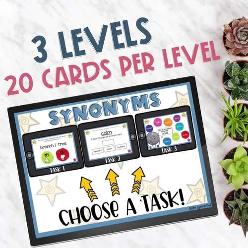 Synonym Boom Cards™ | Distance Learning by The Speech Owl | TPT