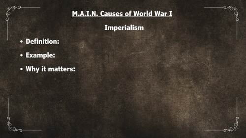 US History II Unit 2: WWI Complete Unit – Slides, Activities, Assessment