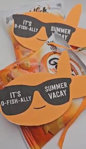 Goldfish Fish End Of School Party Favor tags Class Party Treat Tags EASY