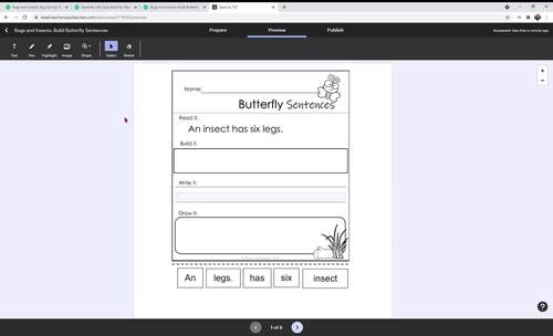 Butterfly Life Cycle Sentence Building {butterfly, bugs, insect, life ...