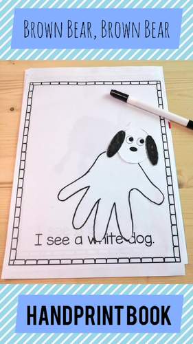 'Brown Bear, Brown Bear' Hand Print Activity Book by Nomadic Bee