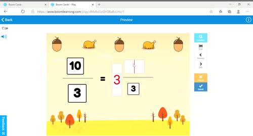 Converting Mixed Numbers to Improper Fractions BOOM CARDS by Language Forum