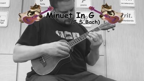 Bach's Minuet In G: Ukulele Arrangement Sheet Music and Tabs! | TPT