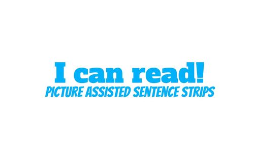 I Can Read! Picture Assisted One-to-One Sentence Strips | TPT