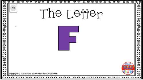 Alphabet Book Letter F Digital Distance Learning Google Classroom with ...