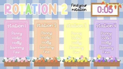 Egg Hunt Autoplay Timed Small Group Slides - Canva Pro/Edu Editable