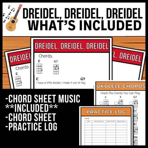 Ukulele Hanukkah Music → Dreidel Dreidel Dreidel | Print & Play Chords