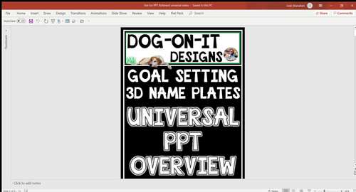 Smart Goal Desk Name Plates Editable by June Shanahan Dog-On-It Designs