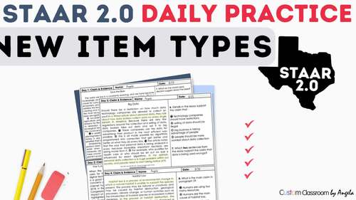 Claim & Evidence Bell-Ringer Daily English Comprehension | STAAR 2.0 ...