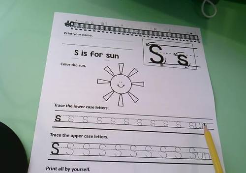 Handwriting Practice Worksheet Activity Letter S by Literacy Fundamentals