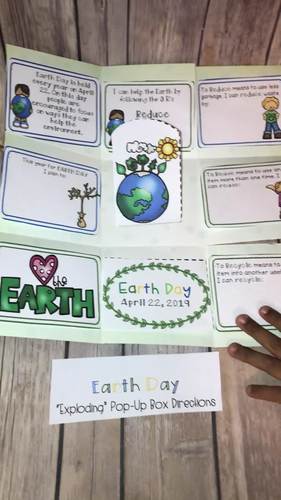 Earth Day Foldable Exploding Box Research Project UPDATED for 2020