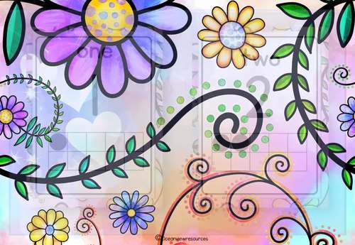 MASSIVE DECOR SET I Classroom Labels + Signs Pack | CALMING BLUE FLOWERS