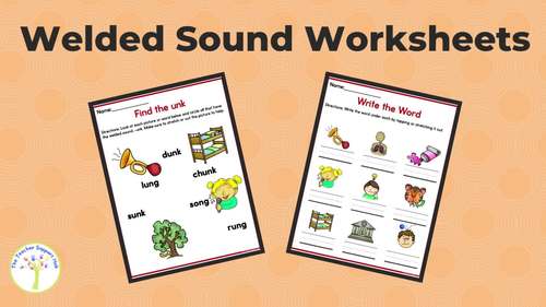 Welded or Glued Sound Worksheets by The Teacher Support Hub | TPT