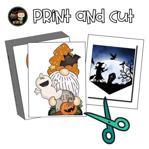 Halloween Gnomies Fall Bulletin Board Kit October Door Decor Editable