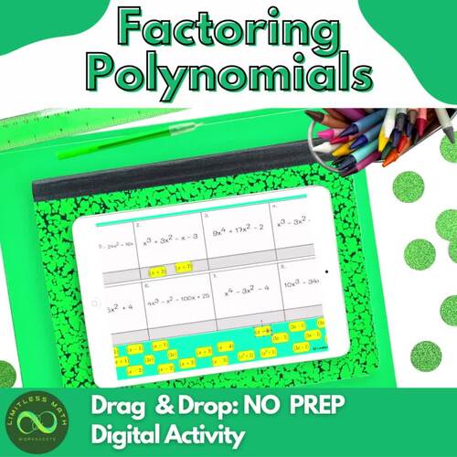 Factoring Polynomials Drag and Drop - NO PREP Digital Activity | TPT